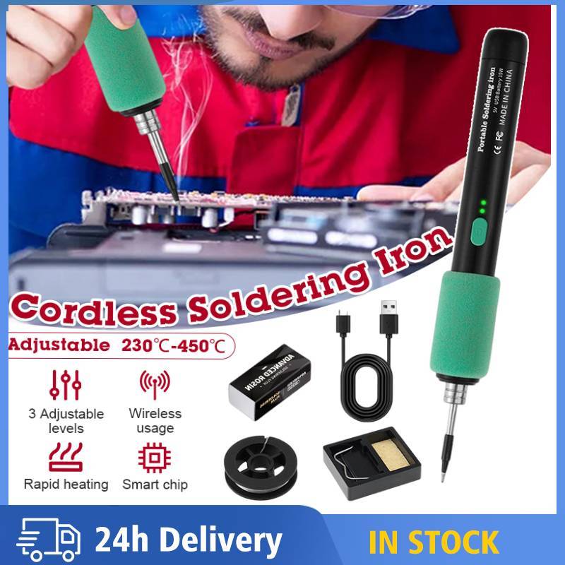 5PC USB Soldering Iron Portable Adjustable Temperature Electric Iron ...