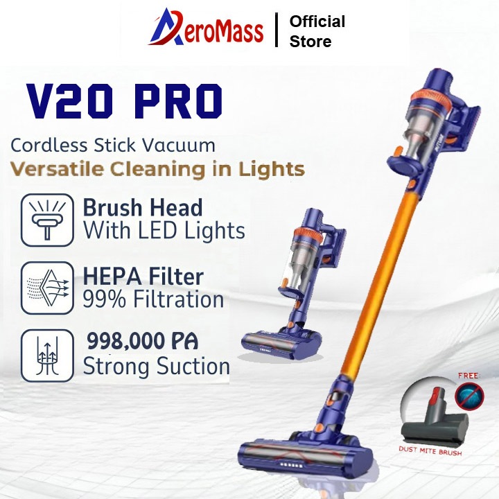 Aeromass Vacuum Cordless Vacuum Cleaner Dust Mite Vakum High Power ...