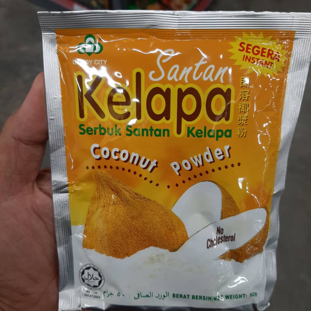santan kelapa segera, serbuk santan kelapa, coconut powder 50g | Shopee ...