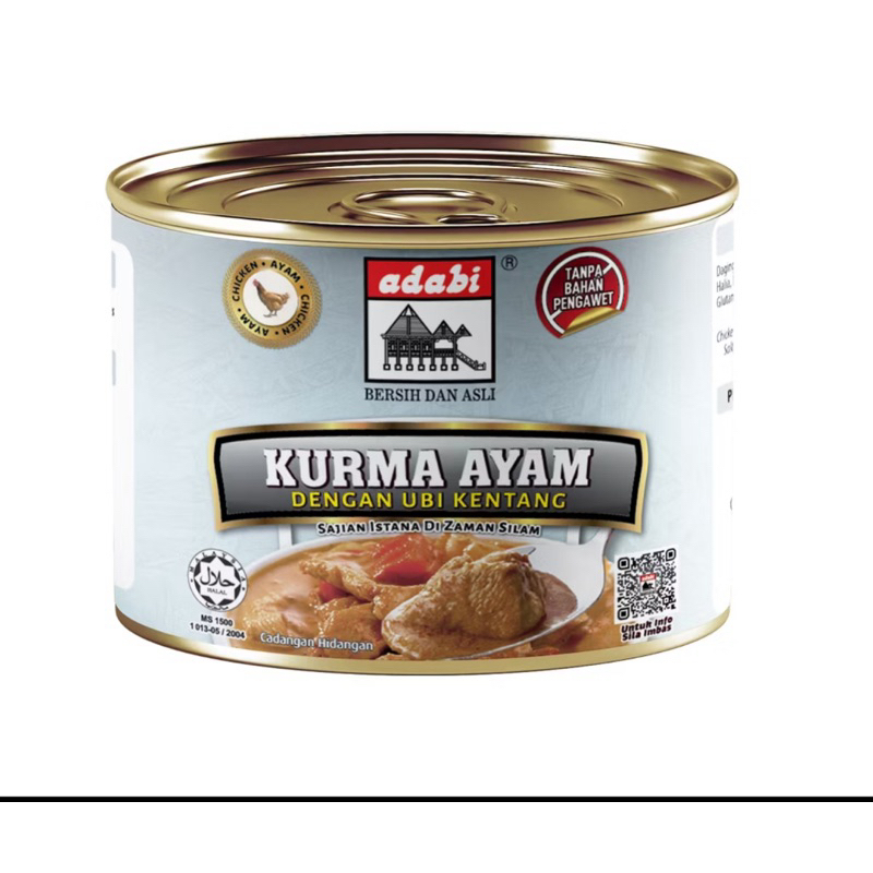ADABI KURMA AYAM DENGAN UBI KENTANG 160g | Shopee Malaysia