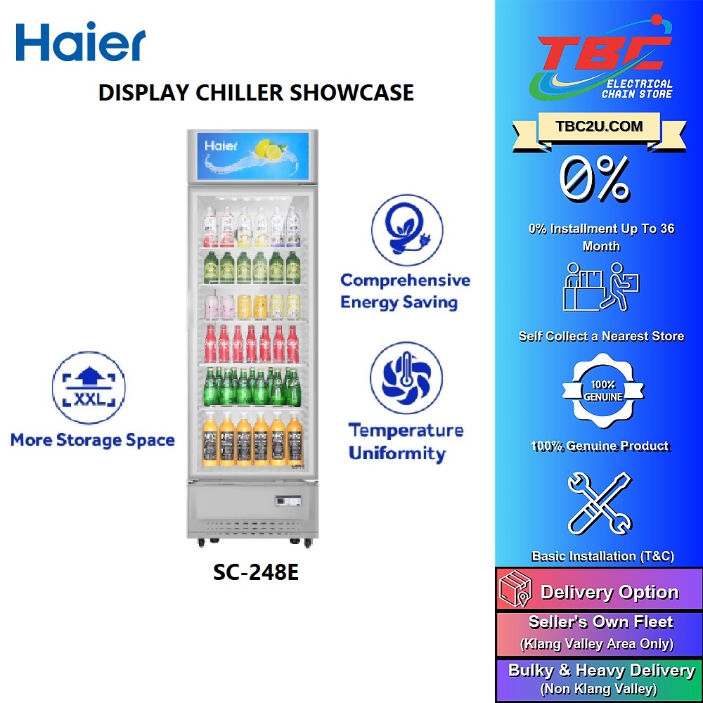 Haier Showcase Chiller 240L, 339L (SC-248/SC-348E) | Shopee Malaysia