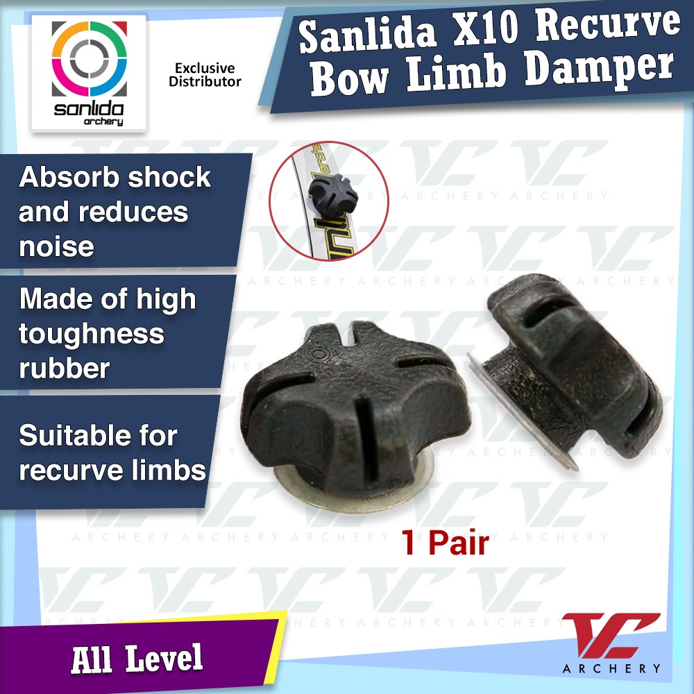 V Club Archery Sanlida X10 Recurve Bow Limb Damper - Shock Absorber ...