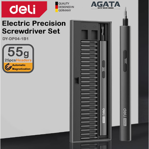 DELI Electric Precision Screwdriver Set DY-DP04-1B1 25pcs Headers ...
