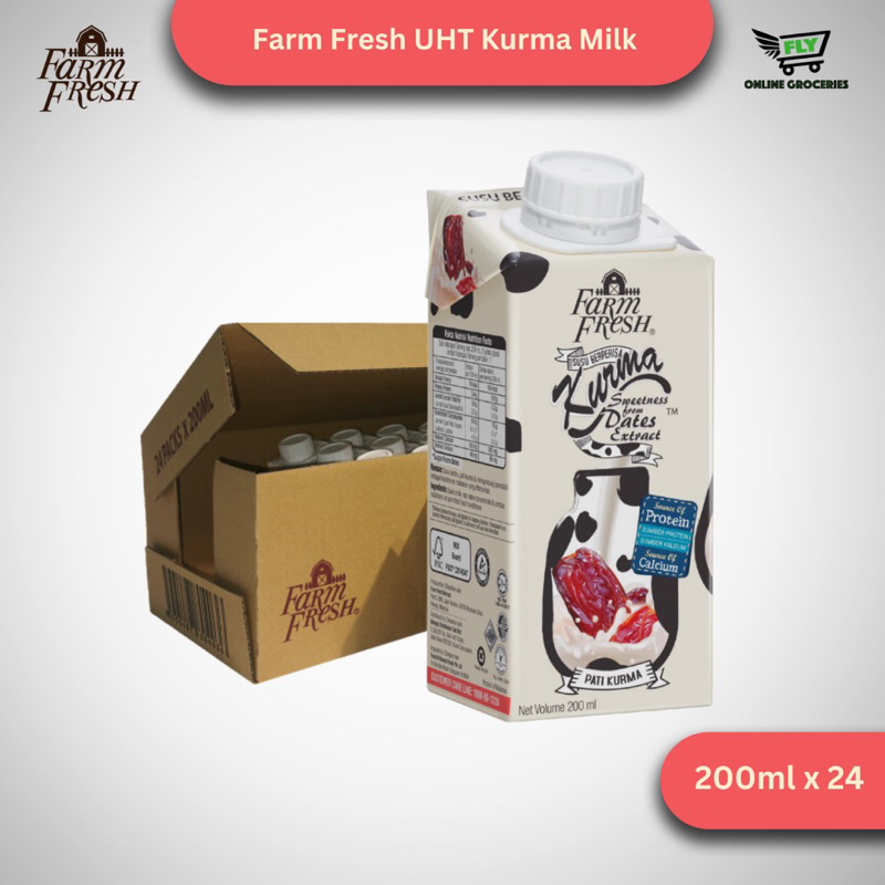 Farm Fresh UHT Kurma Milk 200ml x 24 | Shopee Malaysia