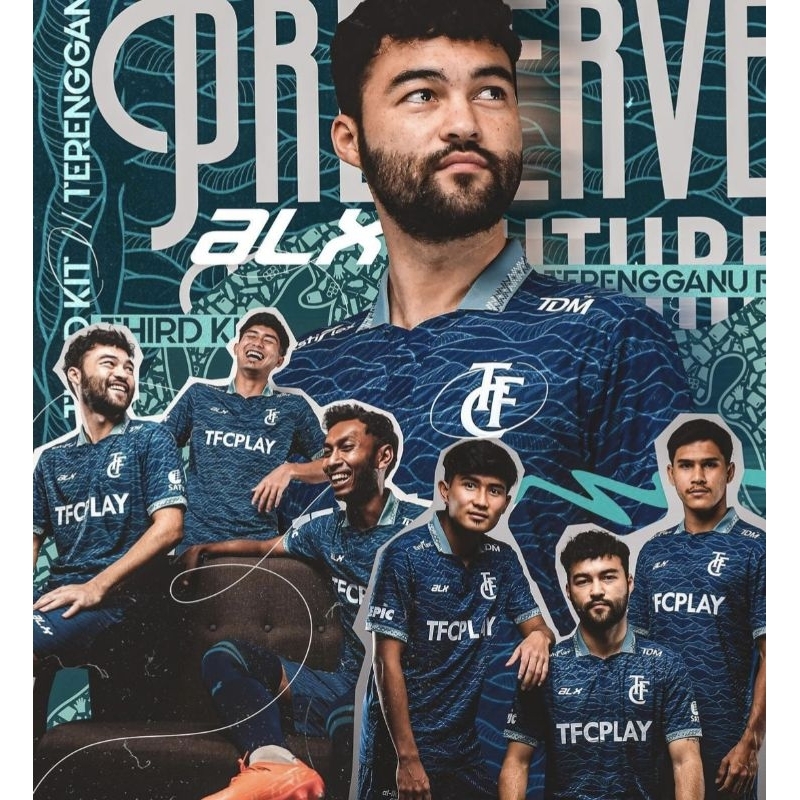Terengganu, TFC Player Issue, 24/25, 3rd - Third Kit, Turquoise | Shopee Malaysia