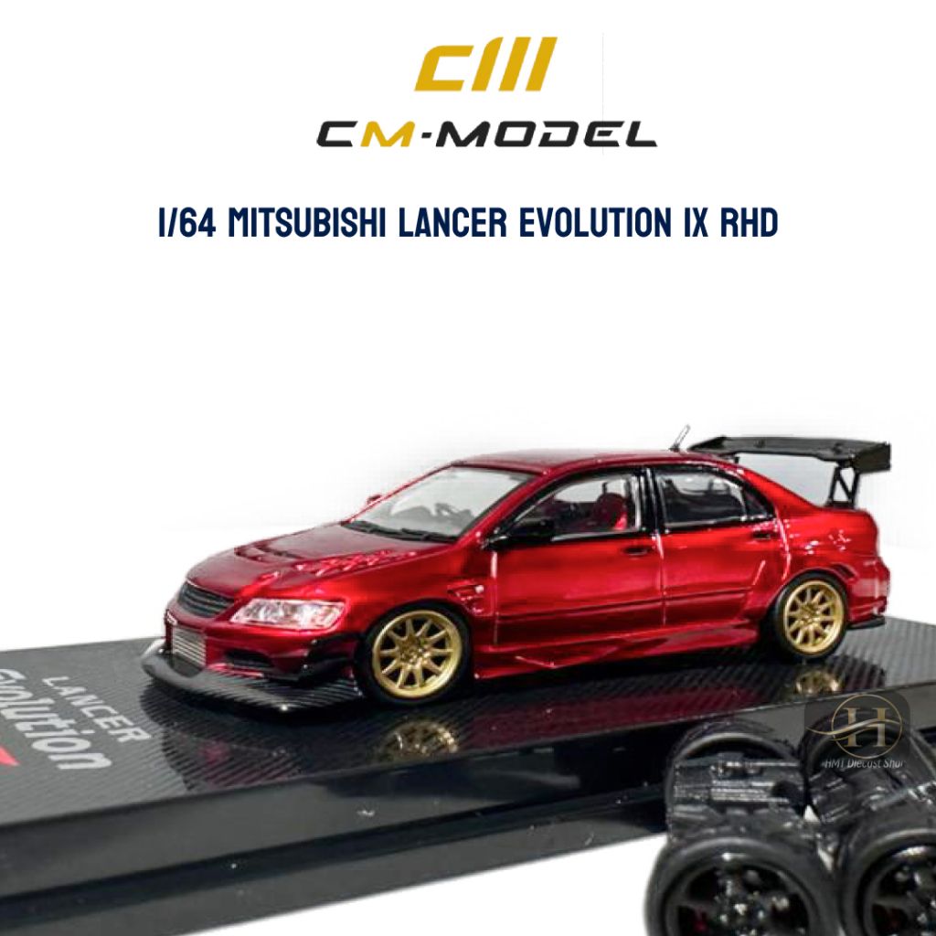 (READY STOCK) CM MODEL 1/64 Mitsubishi Lancer Evolution IX RHD - Red ...