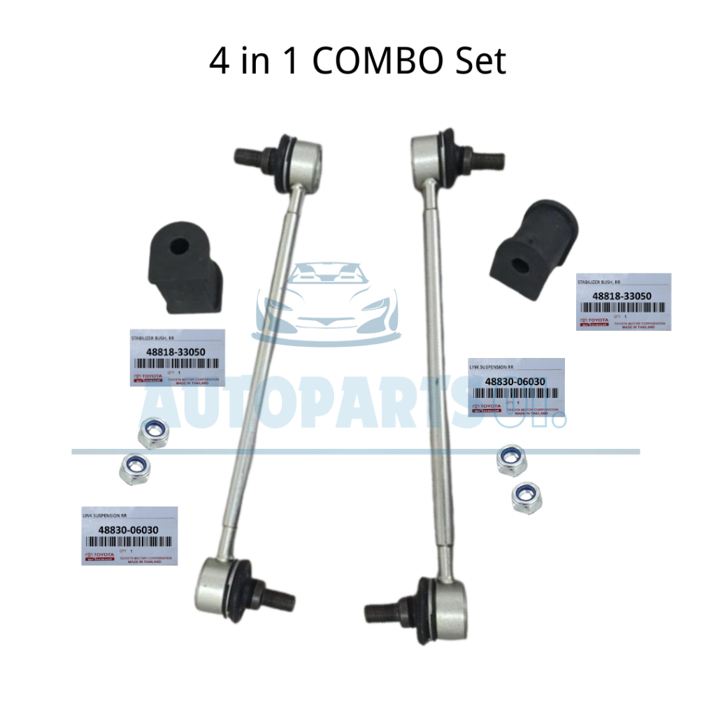 [4 in 1 COMBO SET] Rear Stabilizer Link / Bush - Toyota Harrier (2004 ...