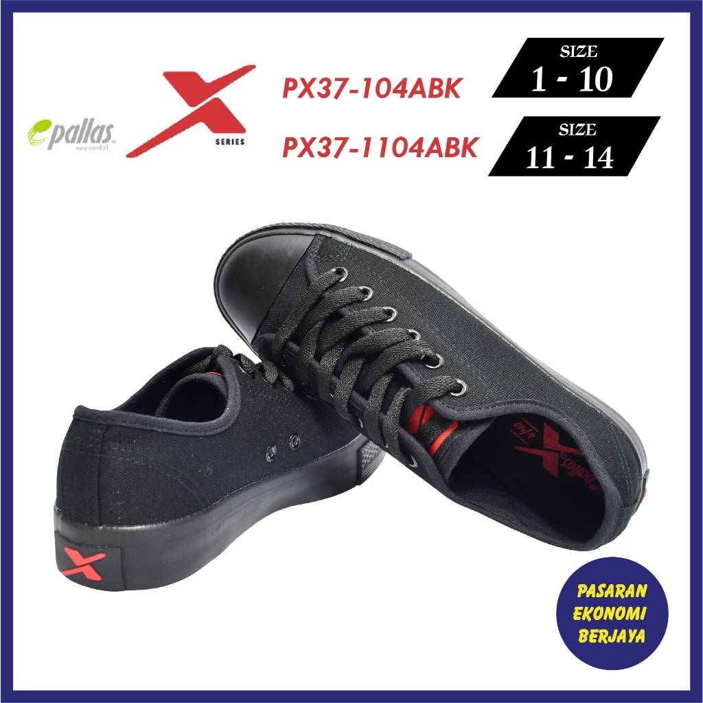 KASUT SEKOLAH HITAM PALLAS PX37-104ABK STUDENT BLACK SCHOOL SHOES ...