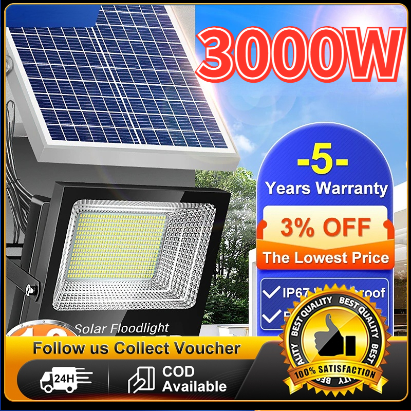 Lampu Solar Light 3000w Solar Spotlight Outdoor Lighting lampu ...