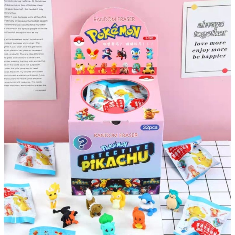 Pokemon eraser mystery creative eraser random blind pack | Shopee Malaysia
