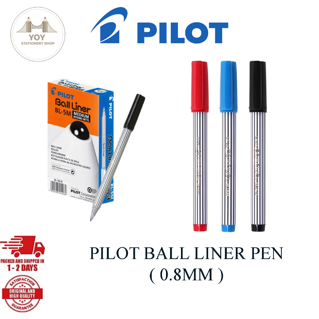 PILOT BALL LINER 0.8MM / PILOT BALLINER PEN (READY STOCK / 100% ...
