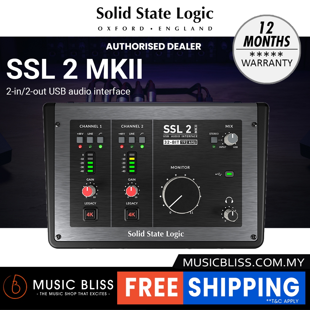 Solid State Logic SSL2 MKII 2 x 2 USB-C Audio Interface (SSL 2 / SSL-2) | Shopee Malaysia