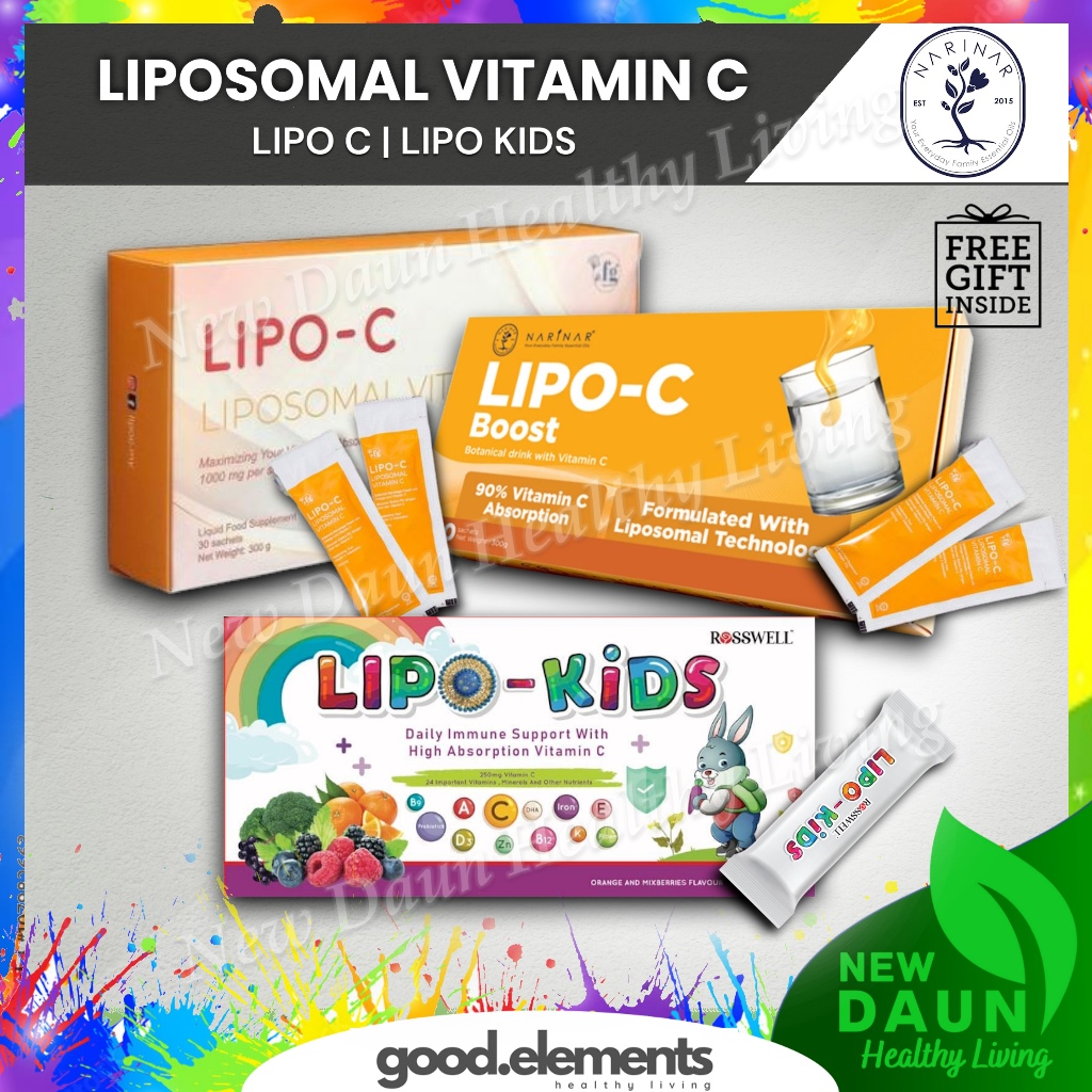 Liposomal Vitamin C NARINAR Lipo C Boost | FG Lipo C | Lipo Kids Botanical Drink Vitamin C ...