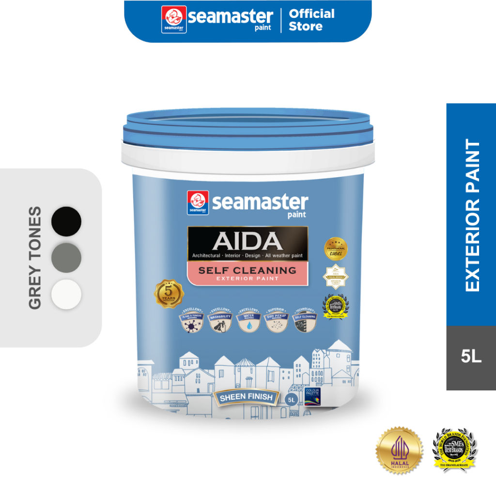 Seamaster AIDA Exterior Paint Self Cleaning - Grey Tones | Shopee Malaysia