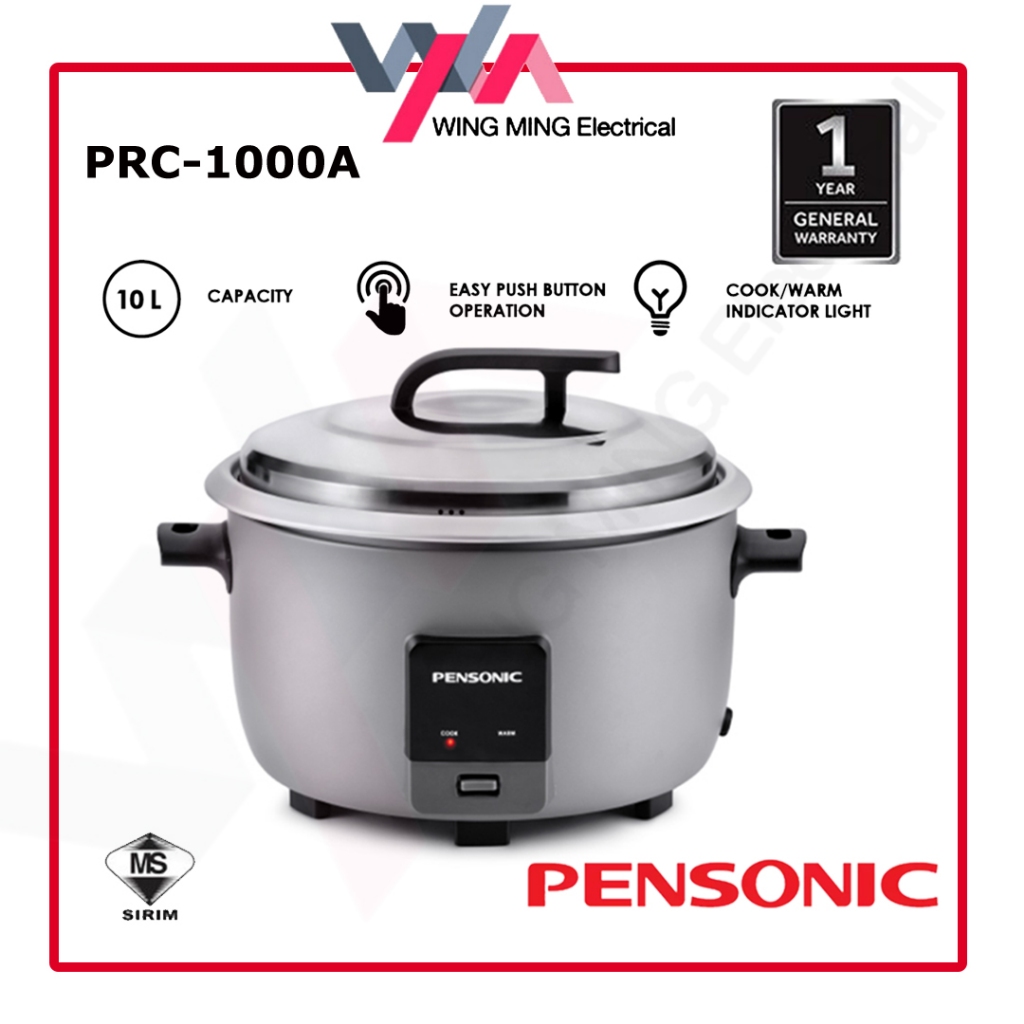 Pensonic Rice Cooker PRC-1000A (10L) Stainless Steel Lid Keep Warm ...