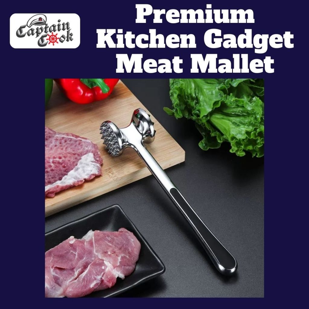 Captain Cook Premium Kitchen Meat Mallet Tenderizer Double-sided Meat ...