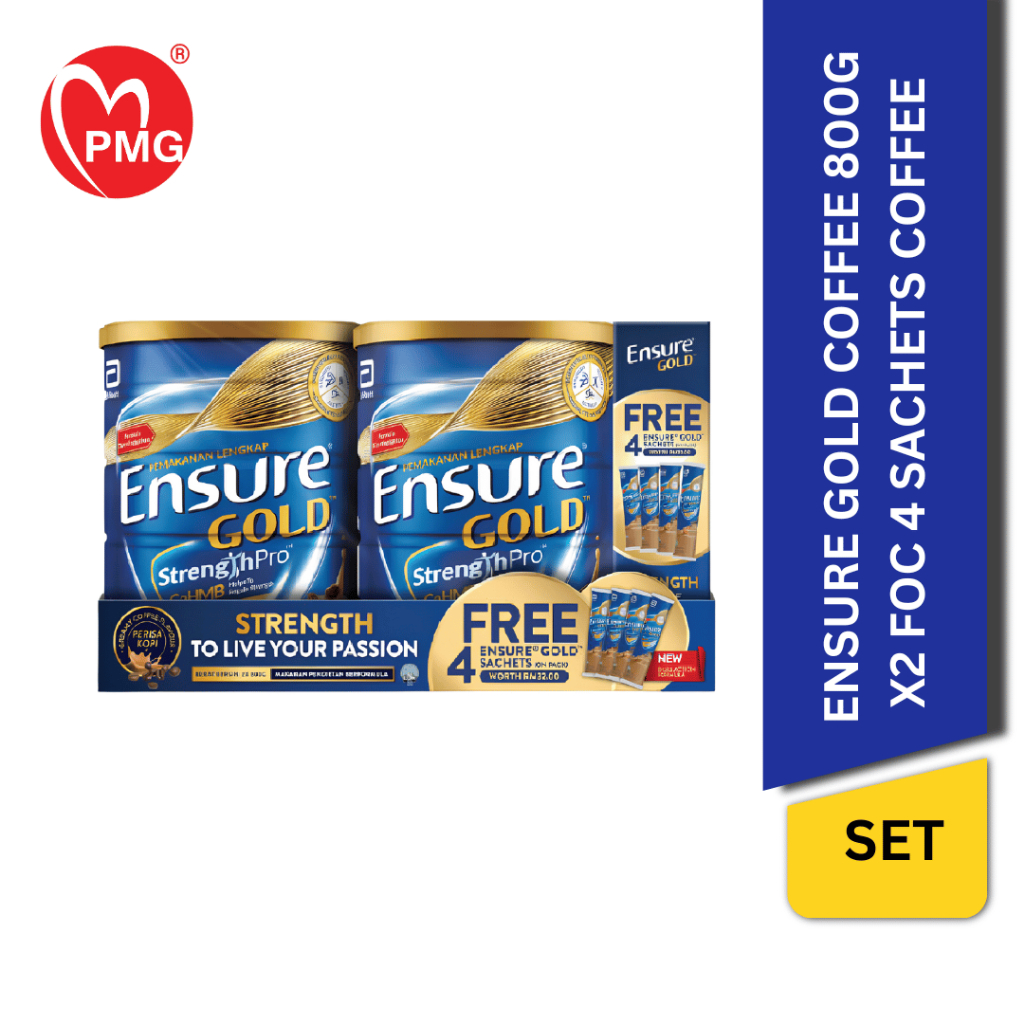 [PMG PHARMACY] Ensure Gold Coffee 800g x 2 Foc 4 Sachets Coffee Set ...