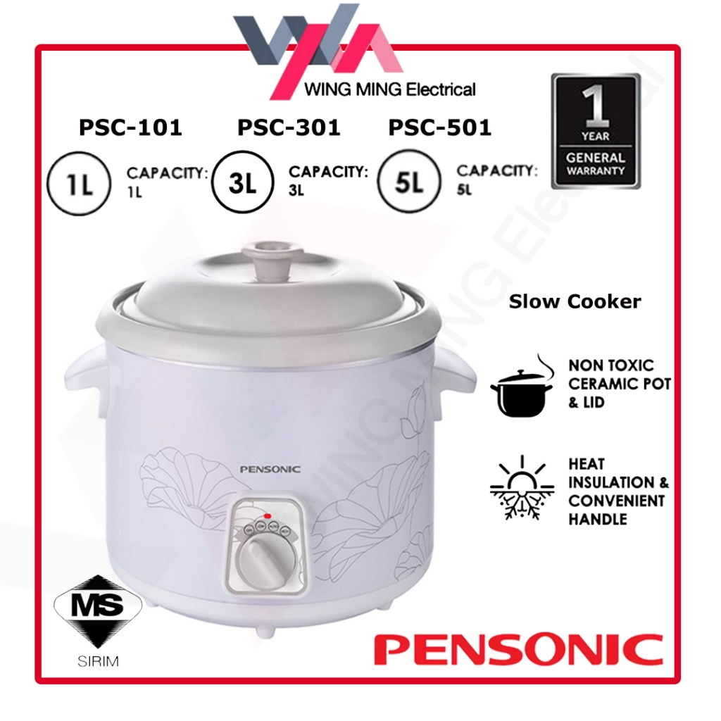Pensonic Slow Cooker 1L / 3L / 5L [ PSC-101 / PSC-301 / PSC501 ...