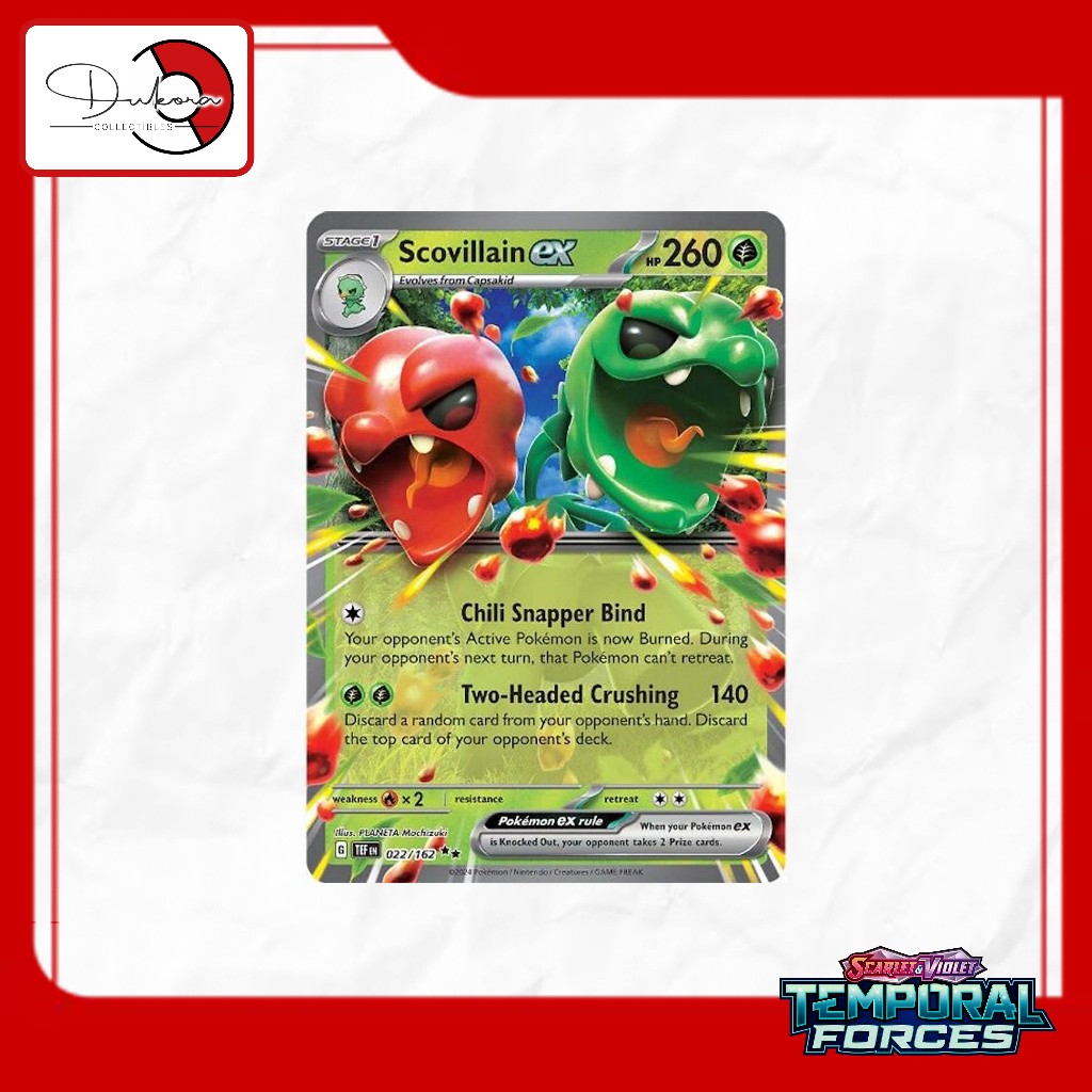 Scovillain EX - 022/162 - Ultra Rare [Pokemon TCG : Temporal Forces ...