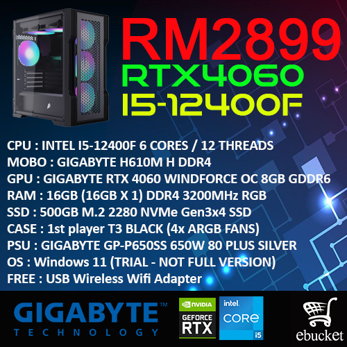 BUDGET GAMING PC PACKAGE / CUSTOM PC / RYZEN / INTEL / NVIDIA RTX GTX ...