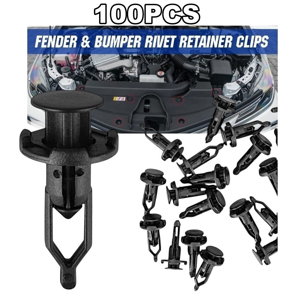 100PCS Klip Kereta Bumper Car Clip Bumper Fastener Clip Vios Altis ...