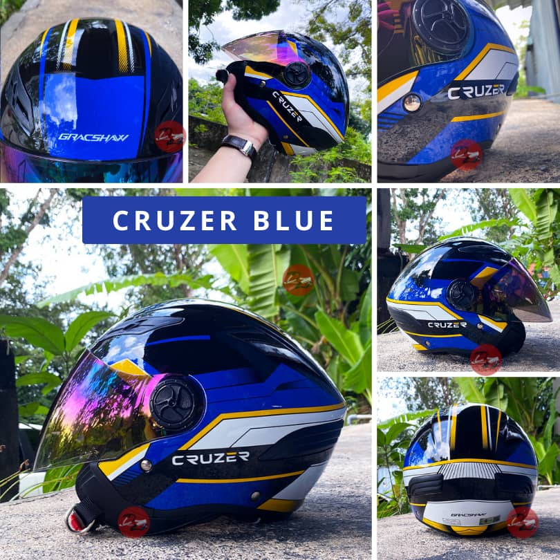 100%ORI+SIRIM} GRACSHAW G666 GRAFLEX HALF HELMET DEMI JET G666 ZOOPA ...