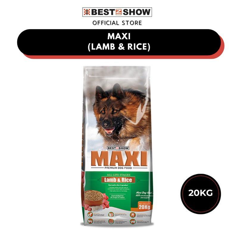 Maxi Premium Dog Food Lamb & Rice (20kg) | Shopee Malaysia