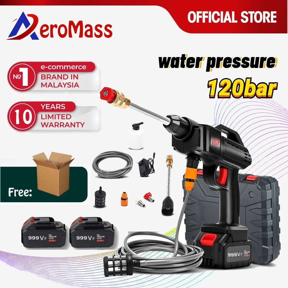 Aeromass Waterjet Cordless Water Jet Portable Car Wash Battery Electric ...