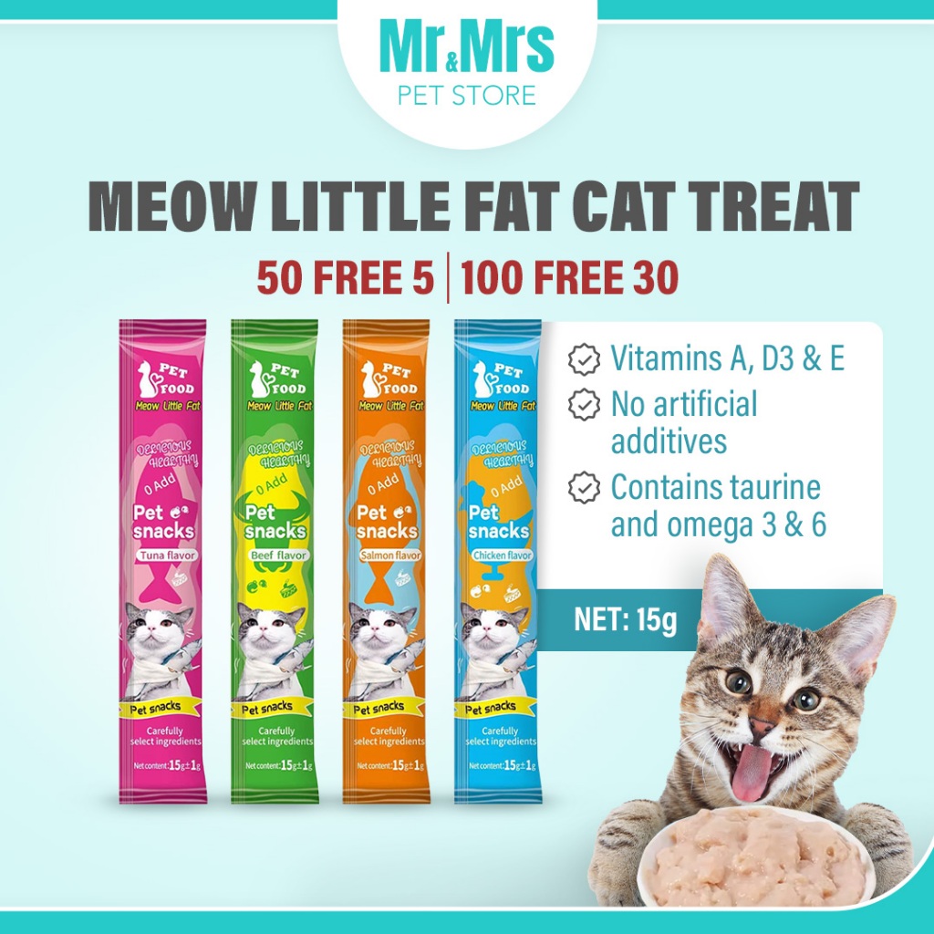 50 FREE 5/100 FREE 30 PROMOSI Bundle Meow Little Fat Jajan Makanan ...