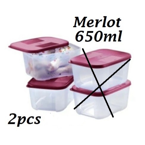 *2pcs*Tupperware FreezerMate Freezer Mate FM 650ml Merlot | Shopee Malaysia