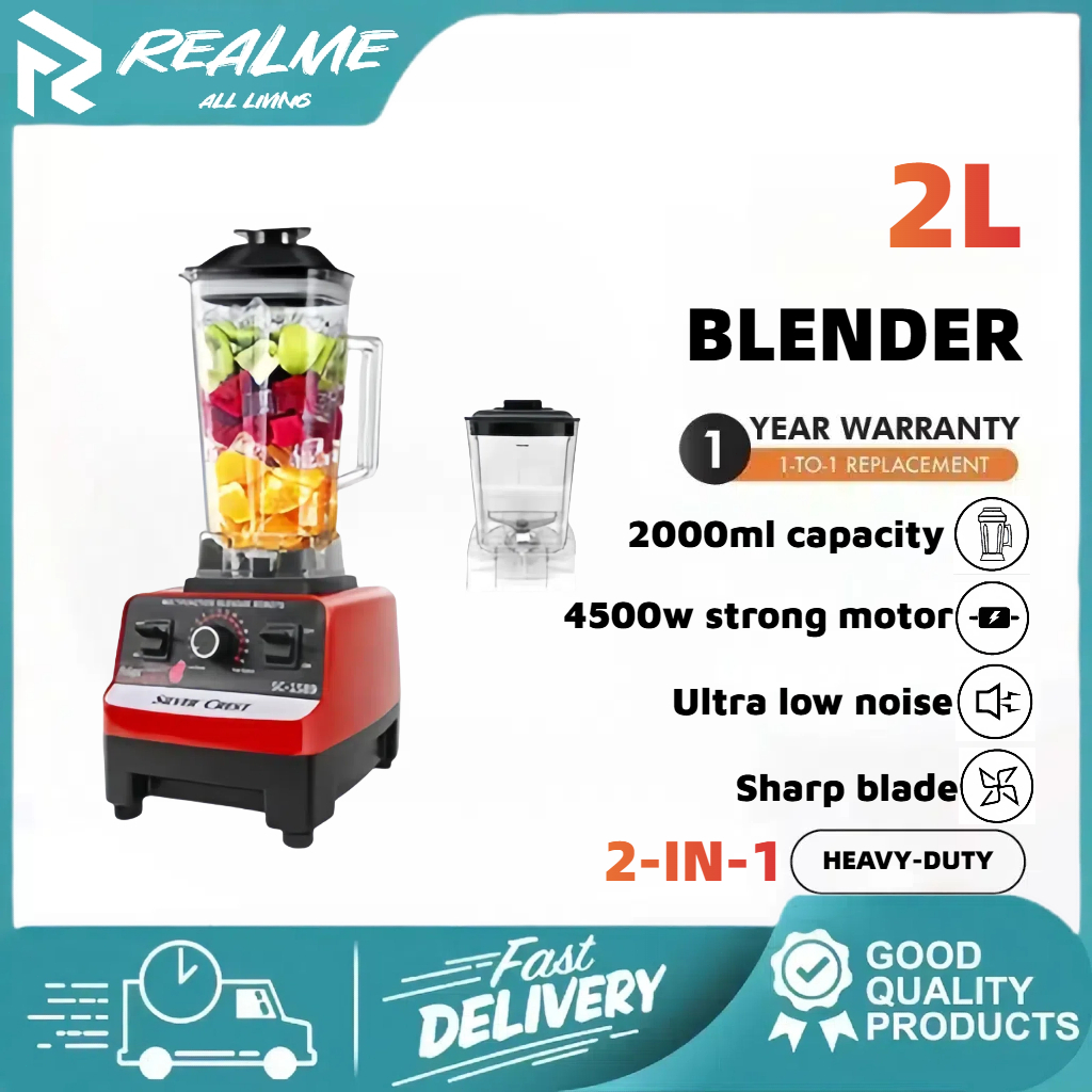 Heavy Duty blender 2 IN 1 Full SET blender Pengisar 3L Juicer Ice ...