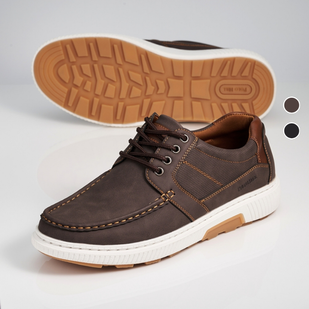 POLO HILL Men Lace Up Casual Lifestyle Shoes PMSL-MS4167 | Shopee Malaysia