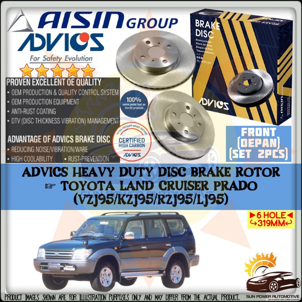 AISIN ADVICS Heavy Duty Toyota Land Cruiser Prado VZJ95 KZJ95 RZJ95 ...