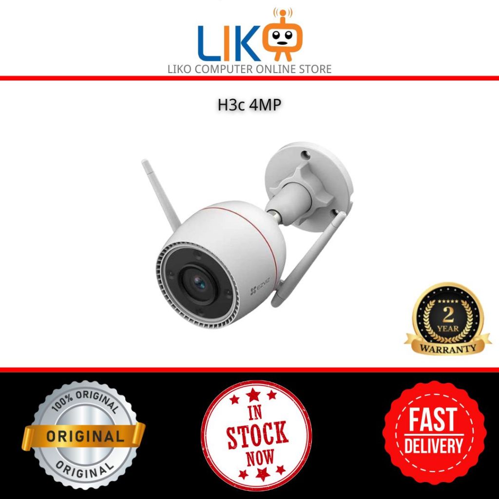 Ezviz H3C 2K⁺ 4MP 1440P Two Way Talk Color Night Vision Wireless Wi-Fi ...