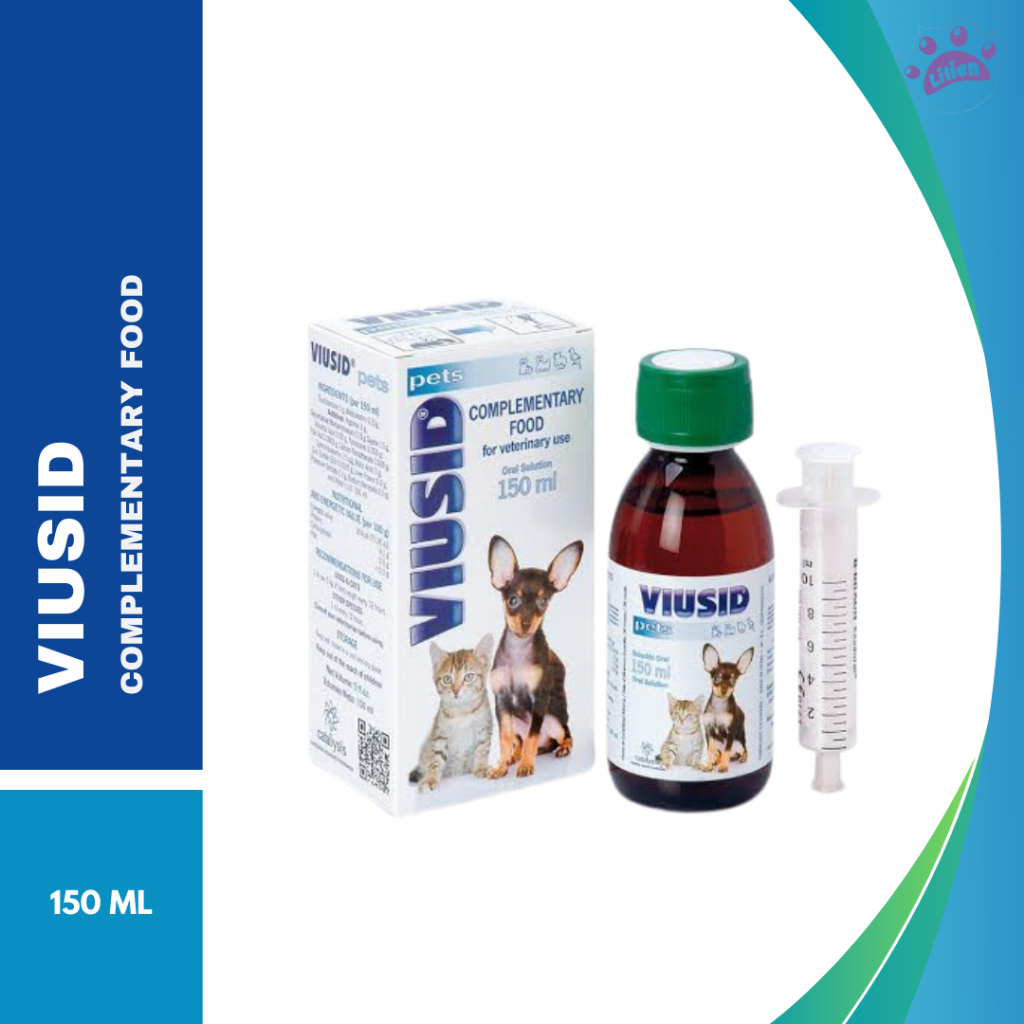 VIUSID® Pets Antiviral Supplement For FIP, FELV, FIV, PARVO, FCV (150ml ...