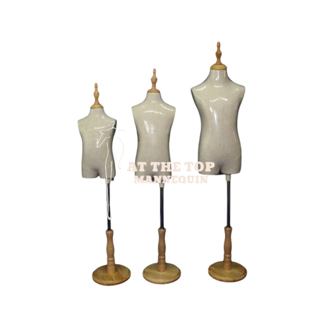Half Body Foam Children Mannequin With Wood Leg Stand/Children Half ...