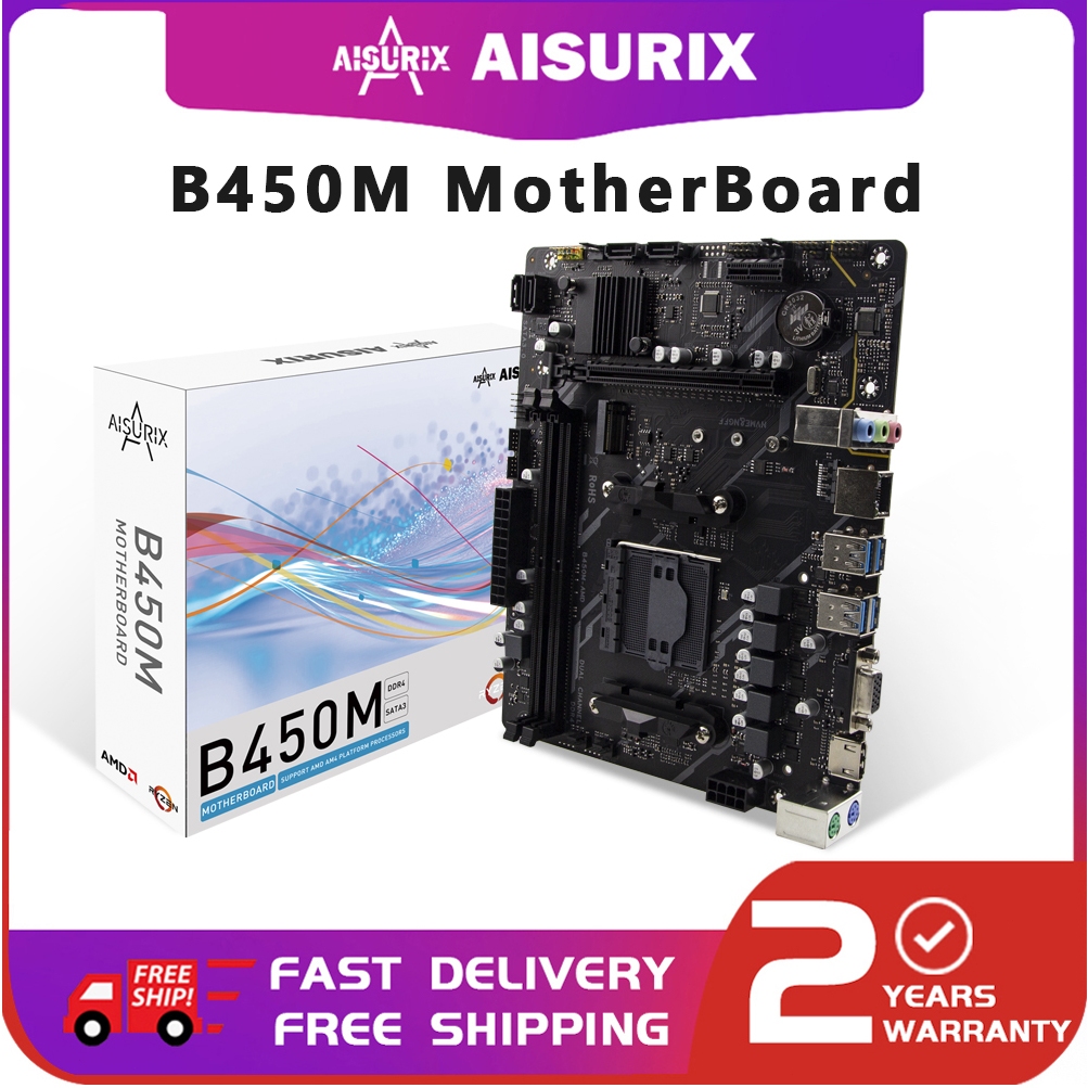 AISURIX B450M Micro ATX Motherboard DDR4 Support AM4 Socket B450 Mobo ...