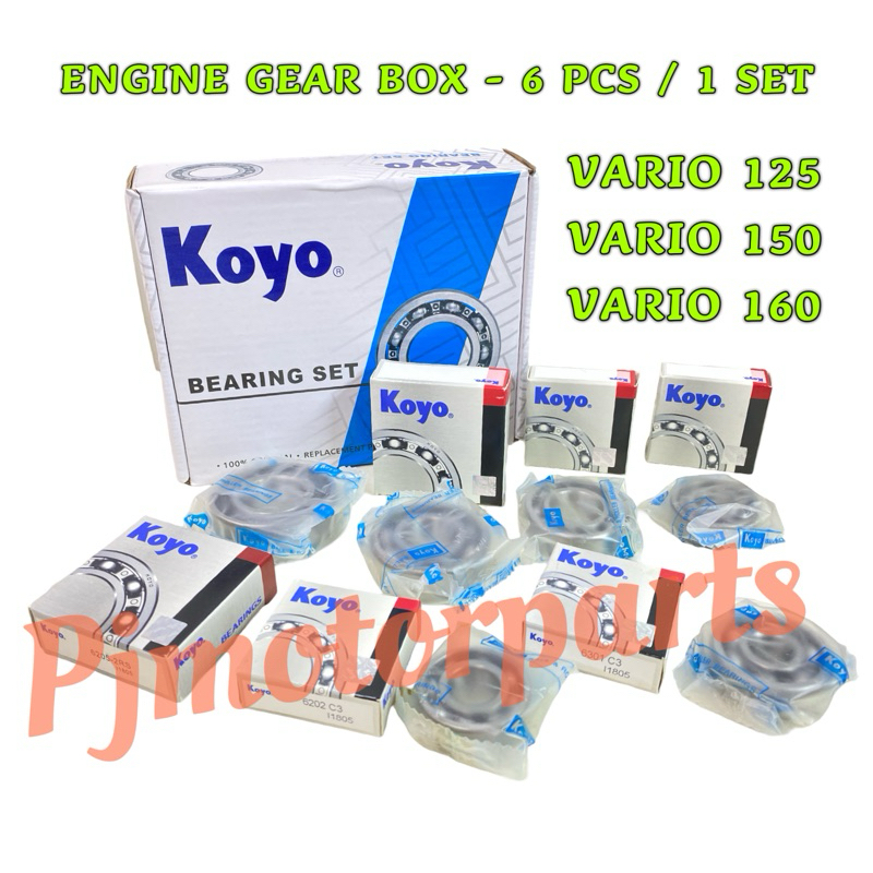 VARIO125 VARIO150 VARIO160 (6 PCS/1 SET) ENGINE GEAR BOX BEARING SHAFT ...