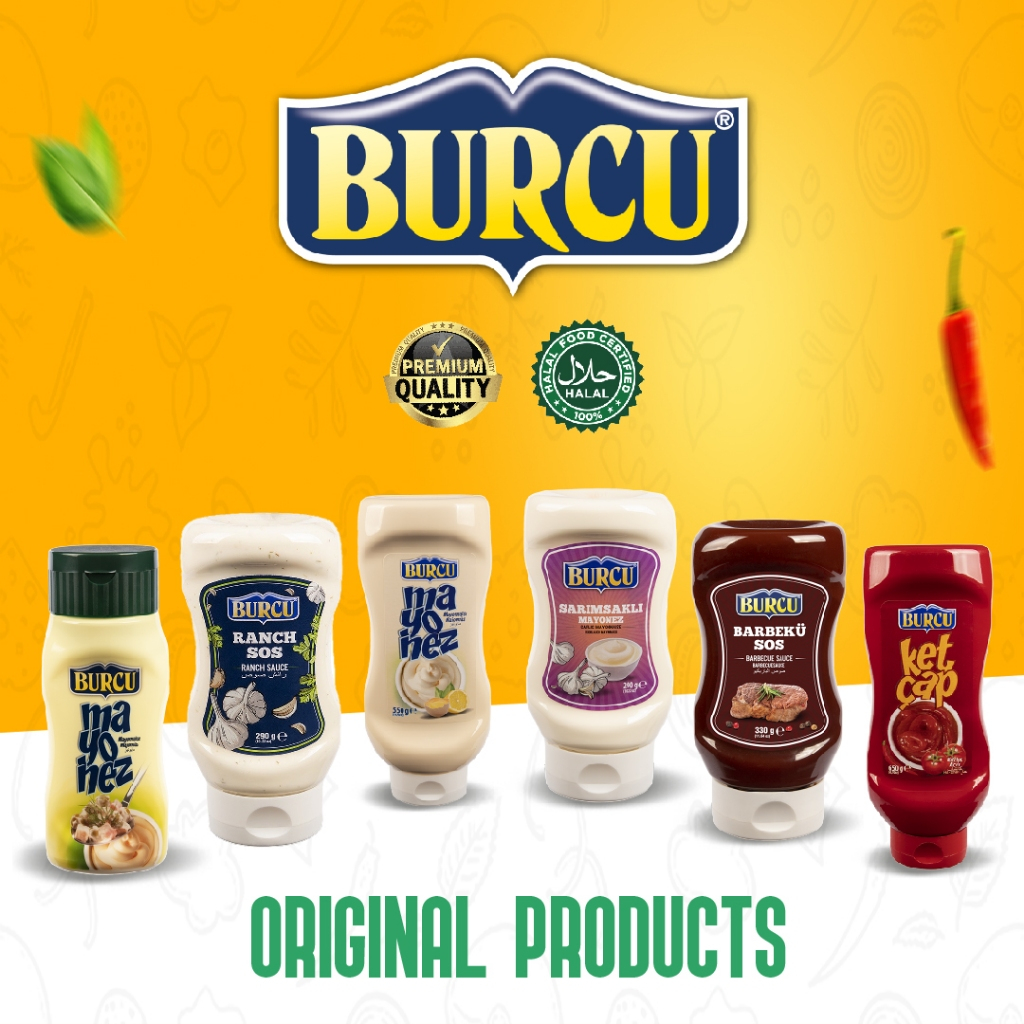 Burcu Garlic Mayonnaise/ Mayonnaise/ Ranch Sauce/ BBQ Sauce/ Ketchup ...
