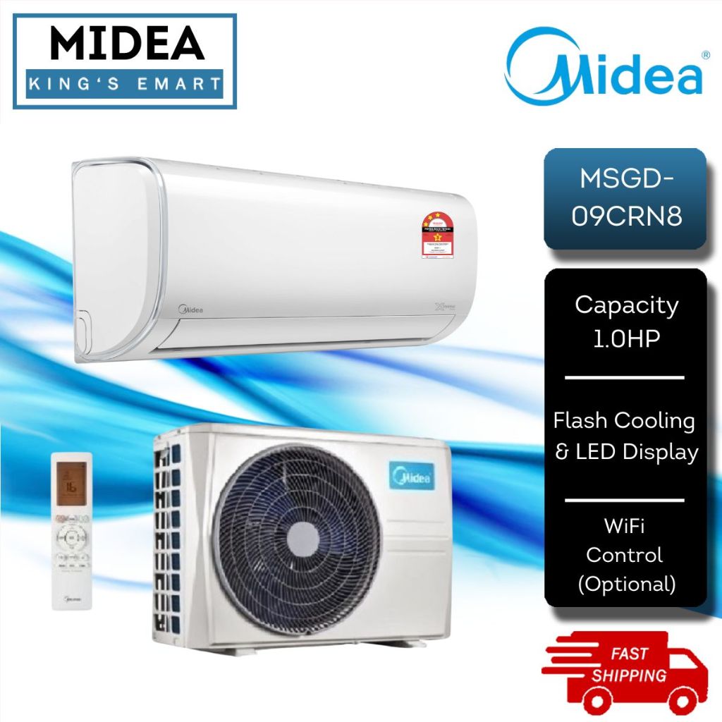 [FREE SHIPPING] MIDEA / TCL 1.0HP/1.5HP/2.0HP/2.5HP Inverter Air Conditioner MSGD-09CRN8 / MSCE ...