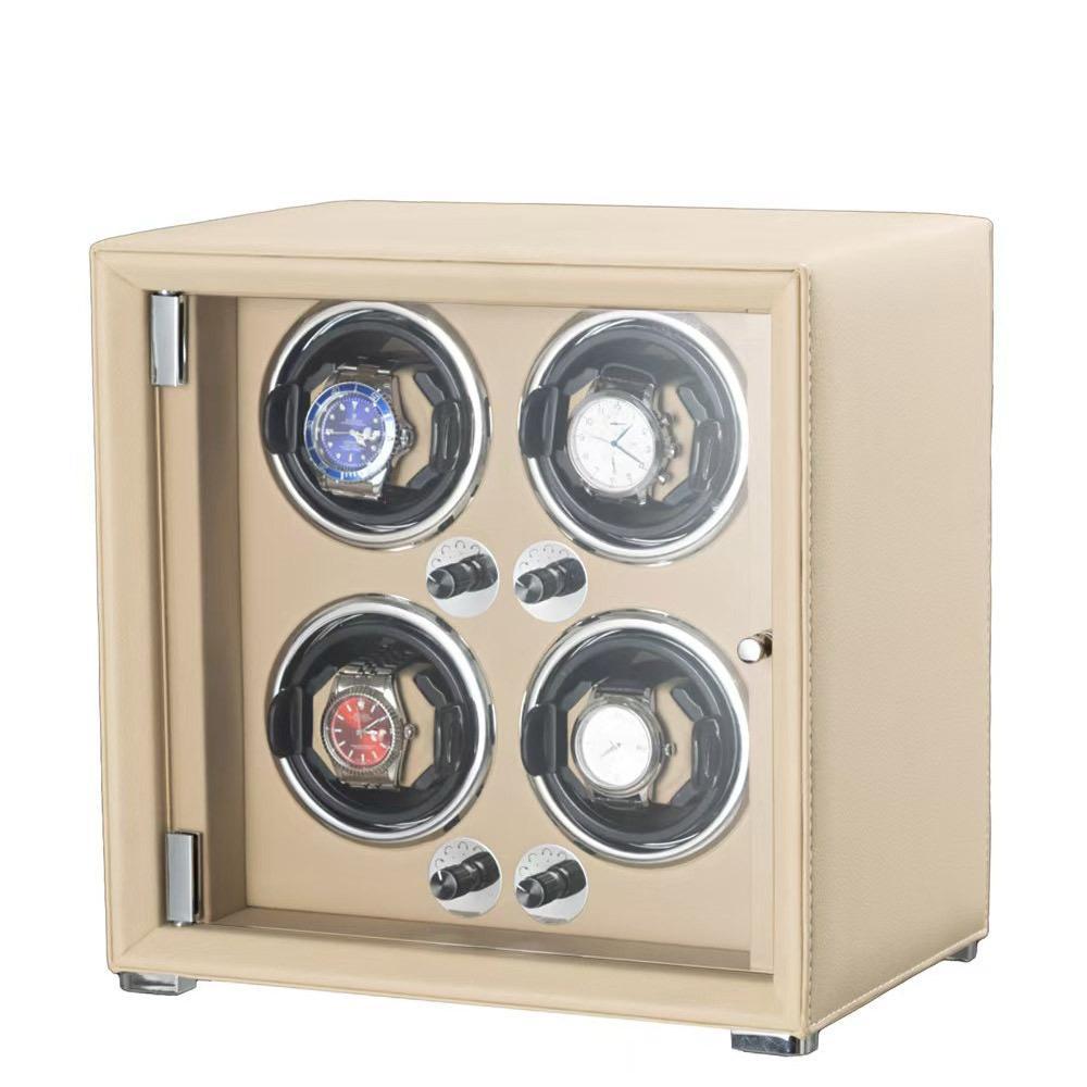 Roll_n_Rotate Mechanical Leather design automatic watch winder rotating ...