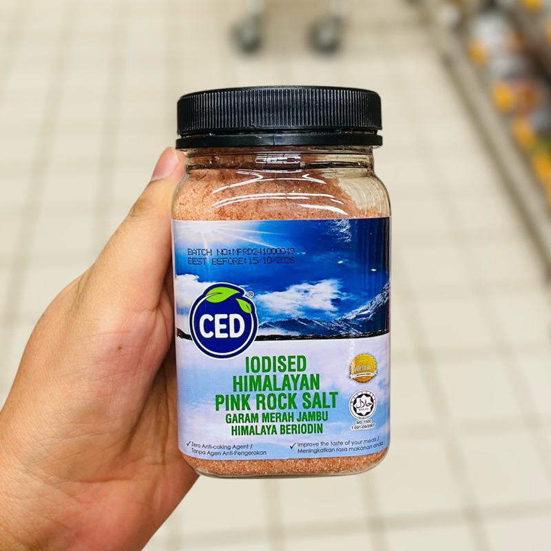 CED Iodised Himalayan Pink Rock Salt Garam Merah Jambu (400g) | Shopee ...