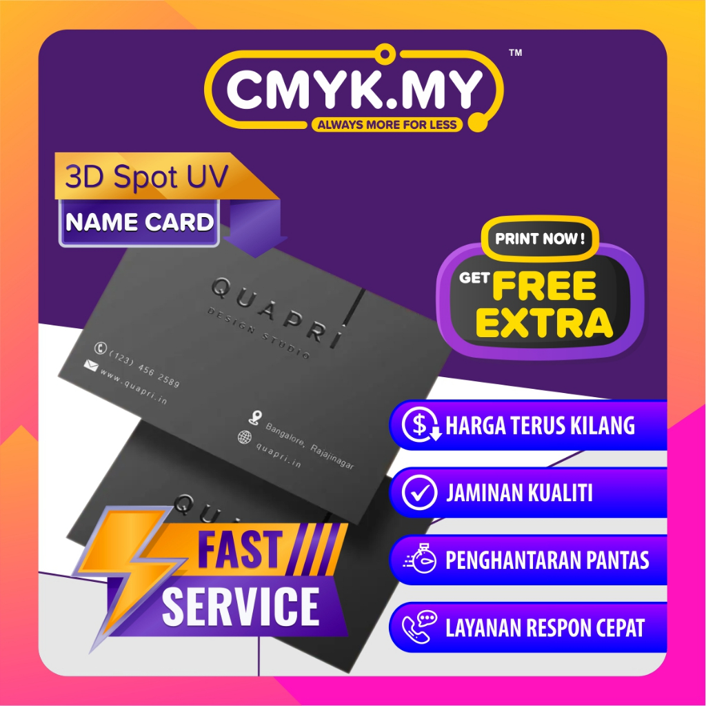 [HARGA CETAK] SPOT UV Name Card / Business Card / Loyalty Card | Shopee ...