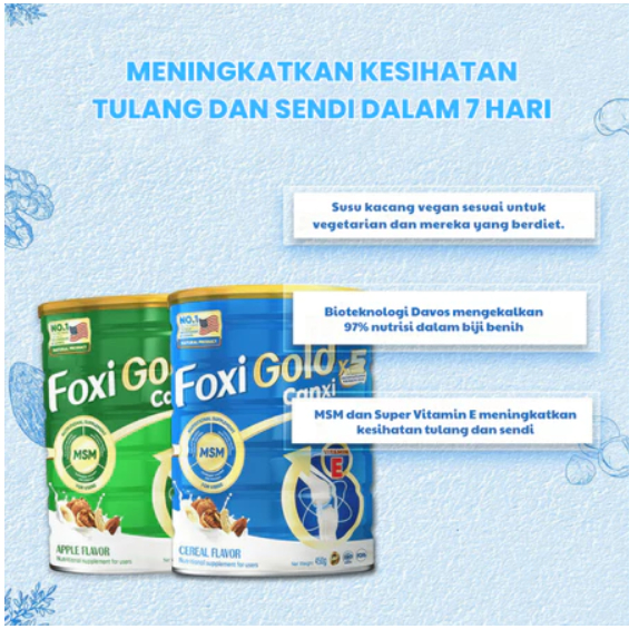 Susu FOXI GOLD untuk Vegetarian Menyokong Kesihatan Tulang dan Sendi ...