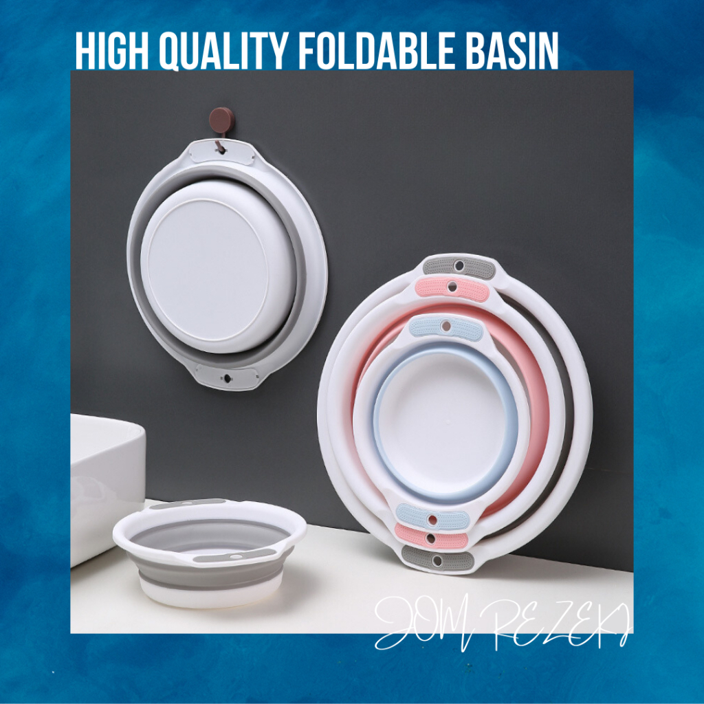 JOM Plastic Folding Basins Portable Wash Basins Folding Laundry Tub ...