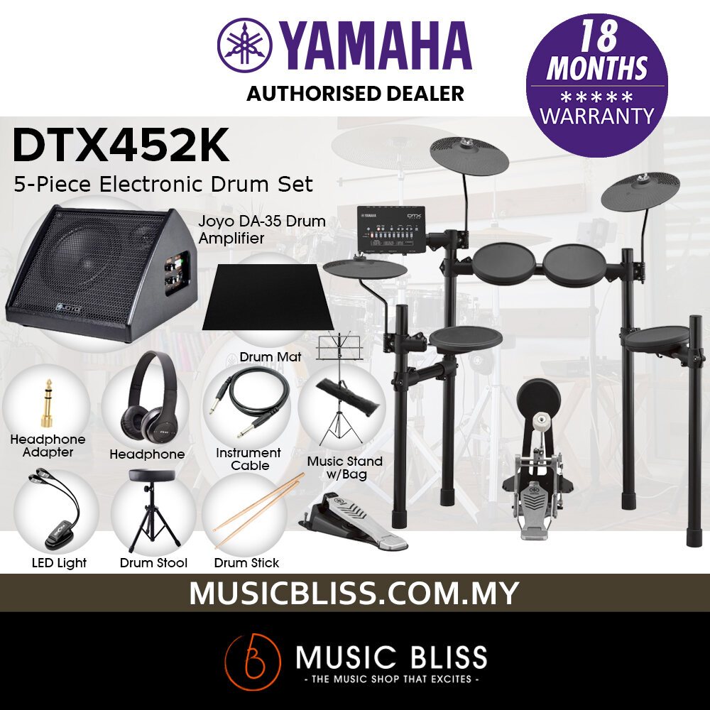 Yamaha Digital Drum DTX452K Electronic Drum Set (DTX-452K / DTX 452K ...