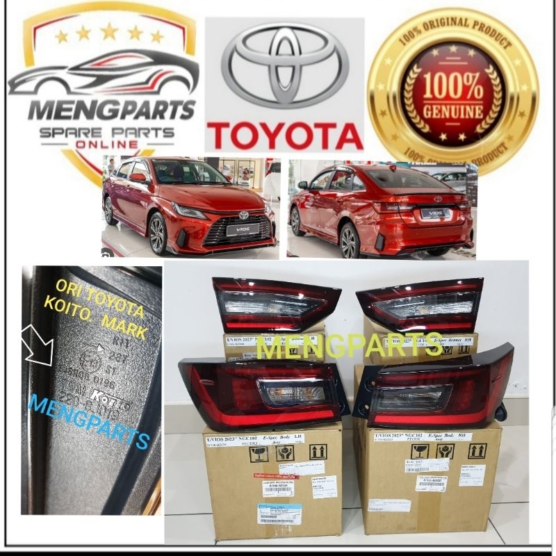ORIGINAL VIOS AC100 NGC102 **E SPEC** 2023Y-2025Y TAIL LAMP BODY ...
