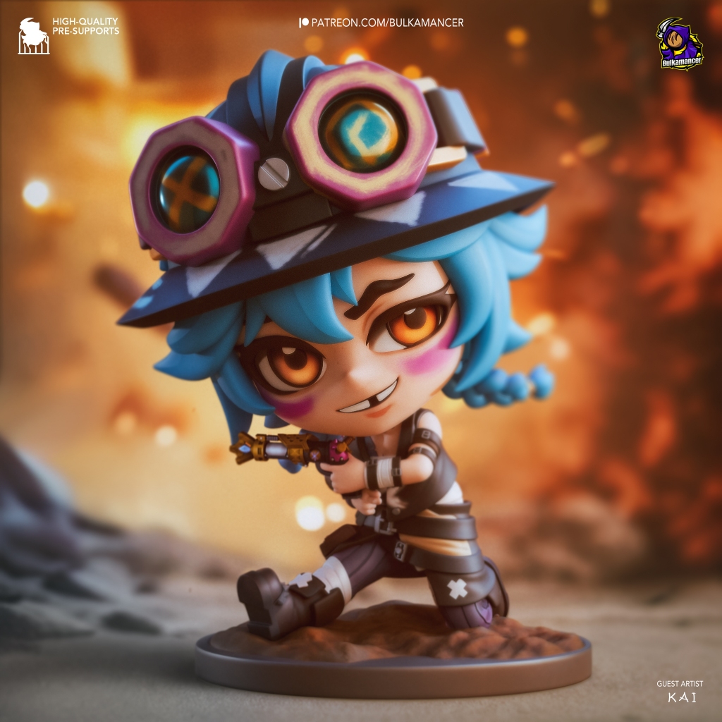 Bulkamancer Sculpts Arcane Chibi set1 - Arcane League of Legends 1/8 ...