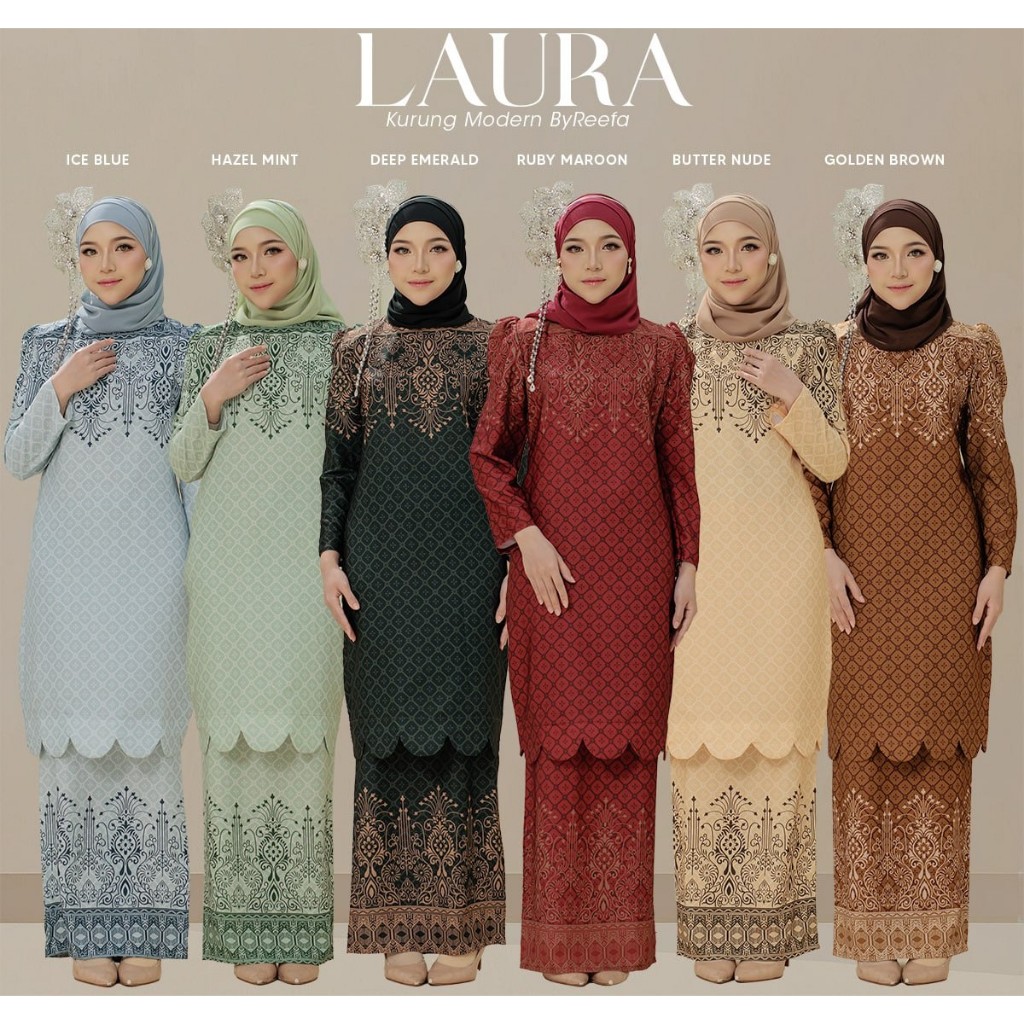 ByReefa | Kurung Moden LAURA | Scallop di Bawah Baju | Lengan Puff ...