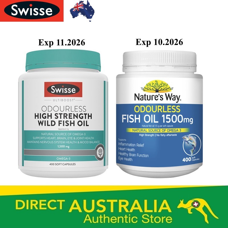 Swisse Ultiboost Odourless High Strength Wild Fish Oil / Nature's way ...